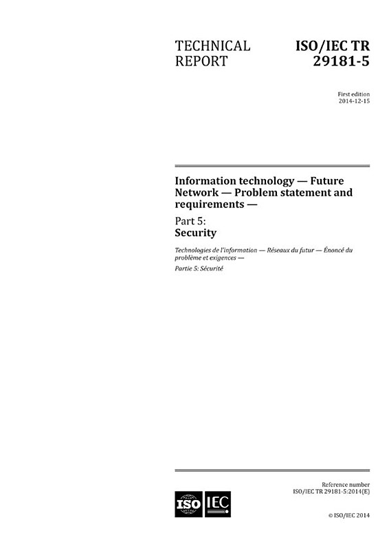 ISO/IEC TR 29181-5:2014 - IEC-Normen - VDE VERLAG